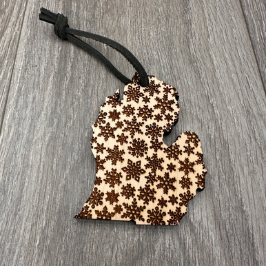 Snowflake Michigan Shaped Ornament