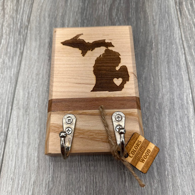 Southeast Michigan Themed Key Holder (2 Hook)