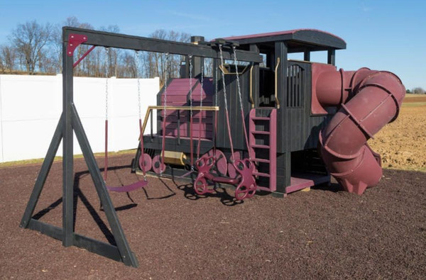 Amish Made Playtime Express Train Engine Locomotive Playground Set