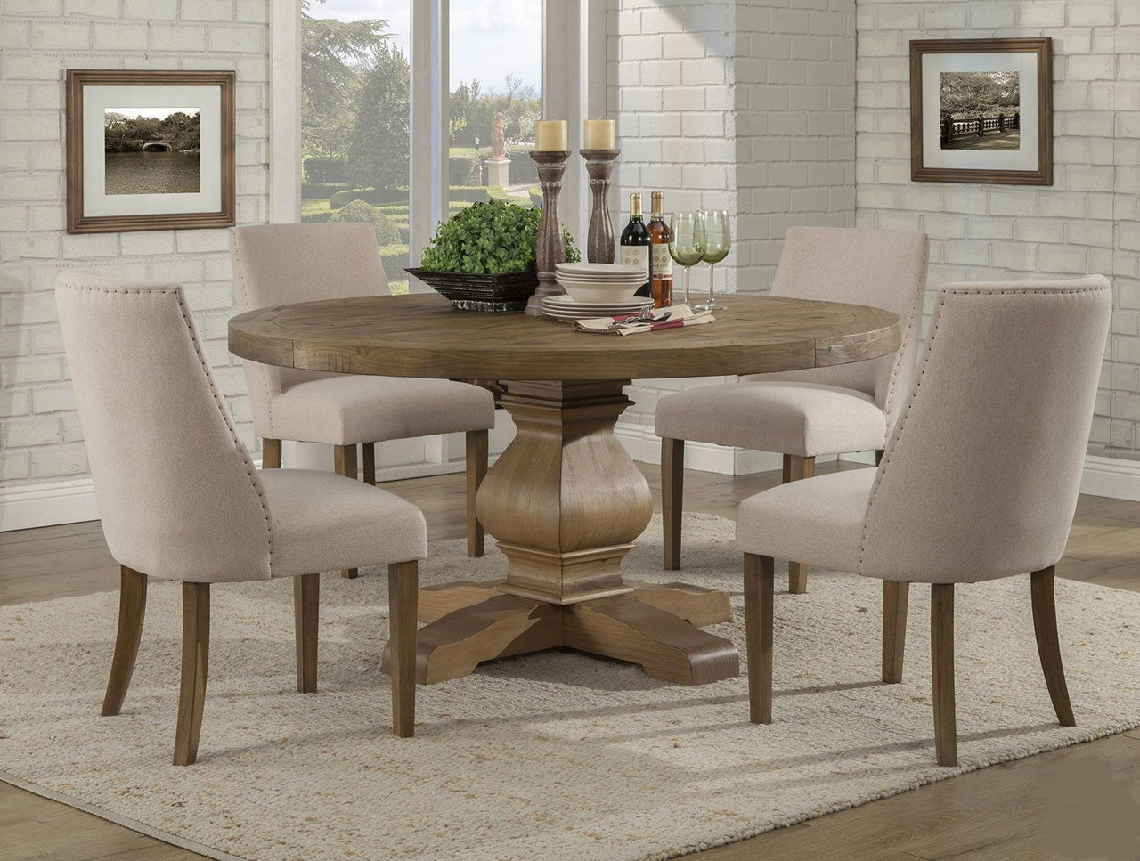 Richmond 60 inch Round Dining Table in Reclaimed Natural