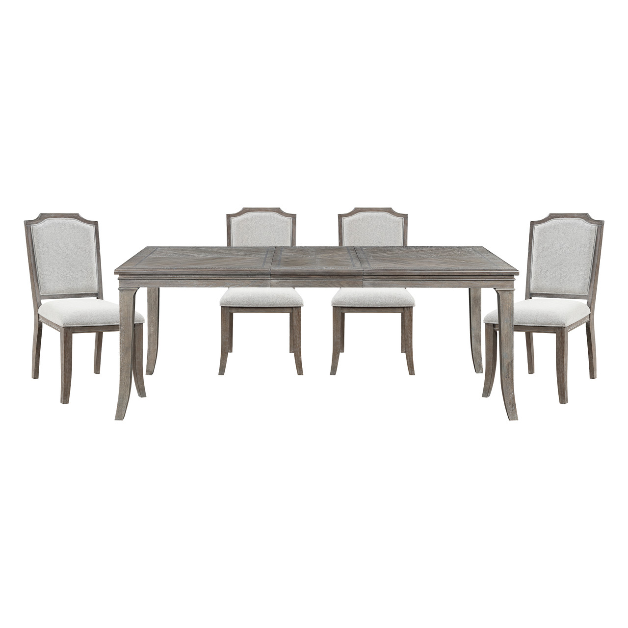 Shaka 78" Extendable Brown Gray Dining Table Seats 6