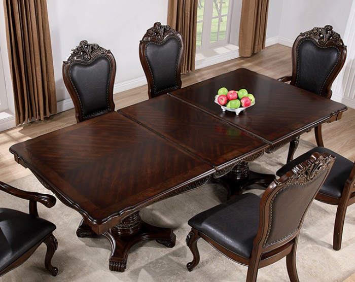 95" Weathered Extendable 7 PC Dining Table Set for 8 Persons