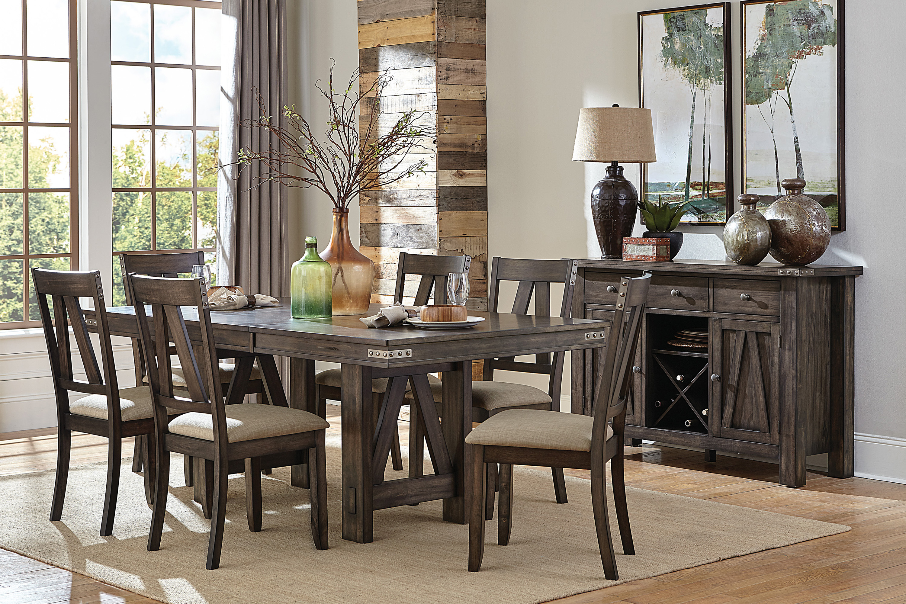 rustic dining table set