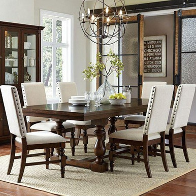 Yates Burnished Oak Table with 6 Chairs