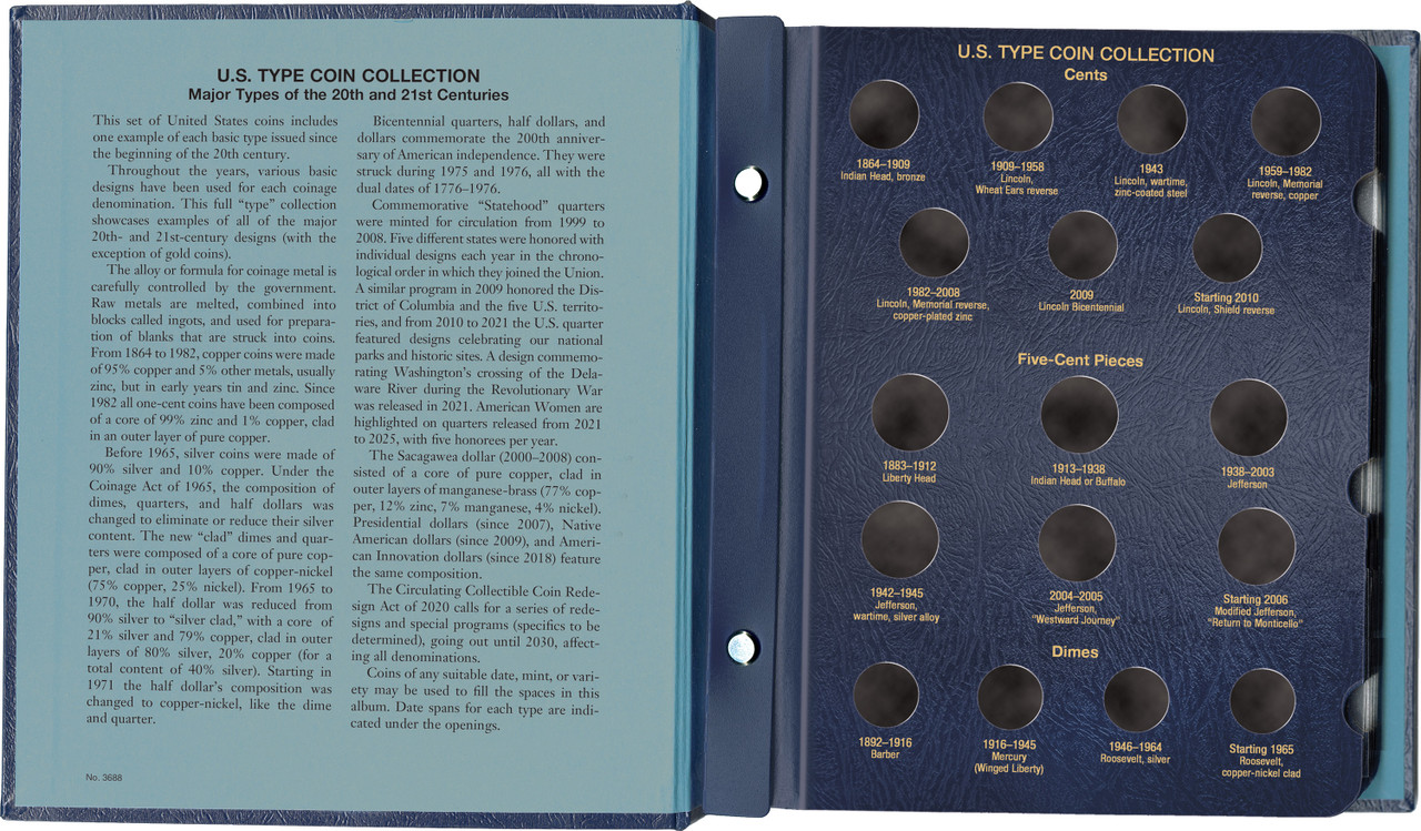Whitman Classic® Coin Album - 20th & 21st Century U.S. Type Collection
