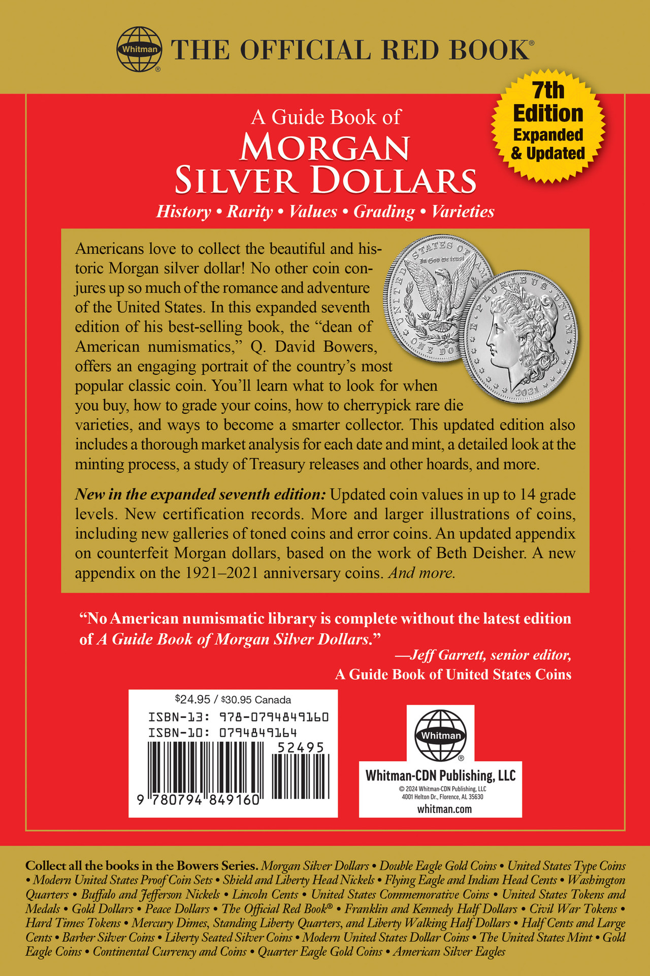 Red Book Series #1: A Guide Book of Morgan Silver Dollars, 7th Edition ...