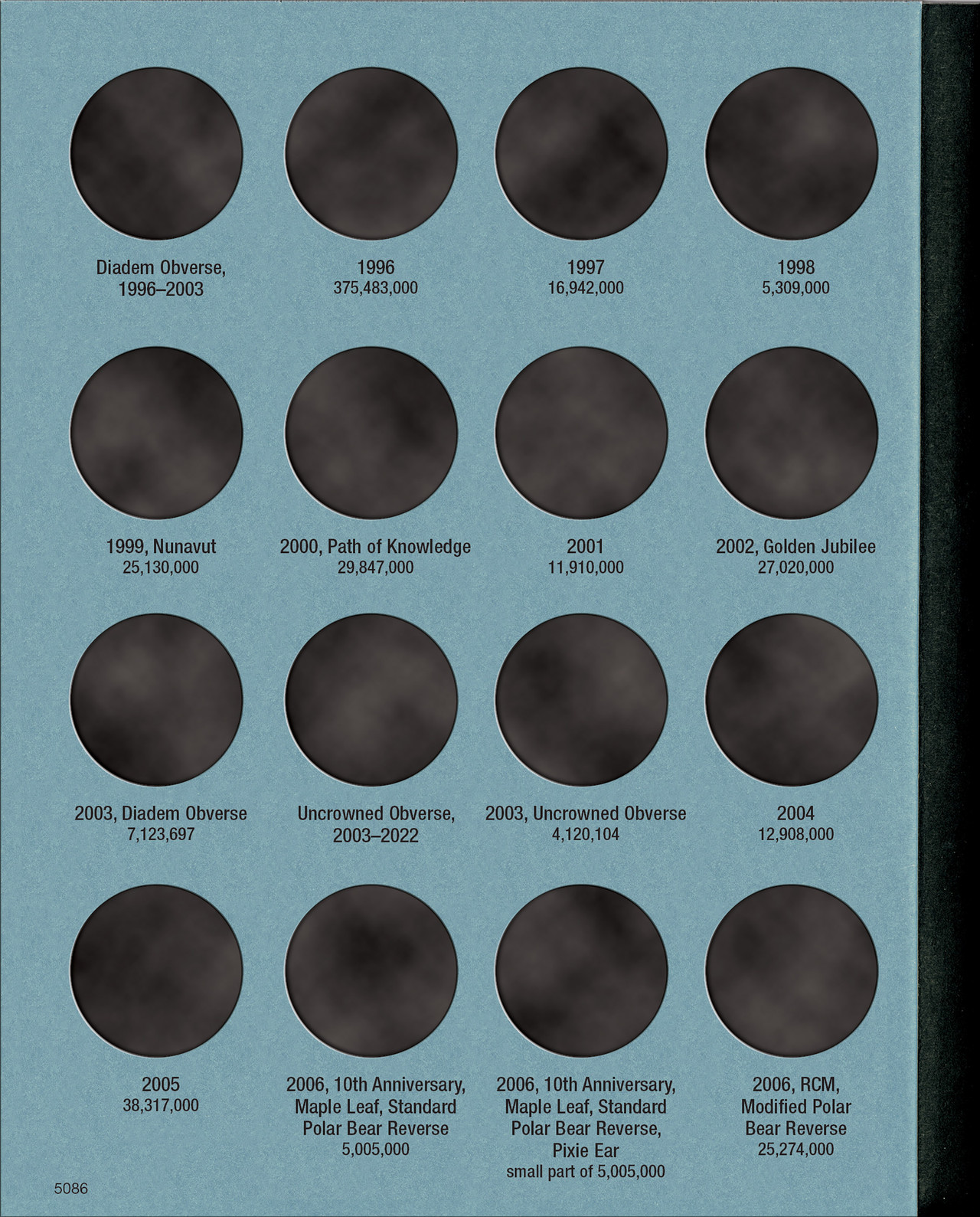 Coin Folder For Canadian 2 Dollars Collection #1 (1996-2019)