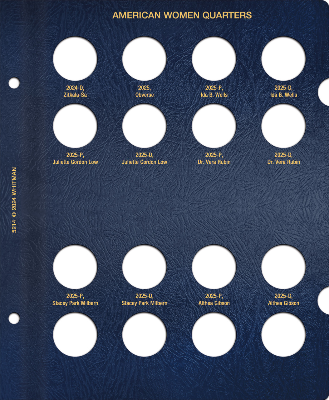 Whitman Classic® Coin Album Updated Page – American Women Quarters ...