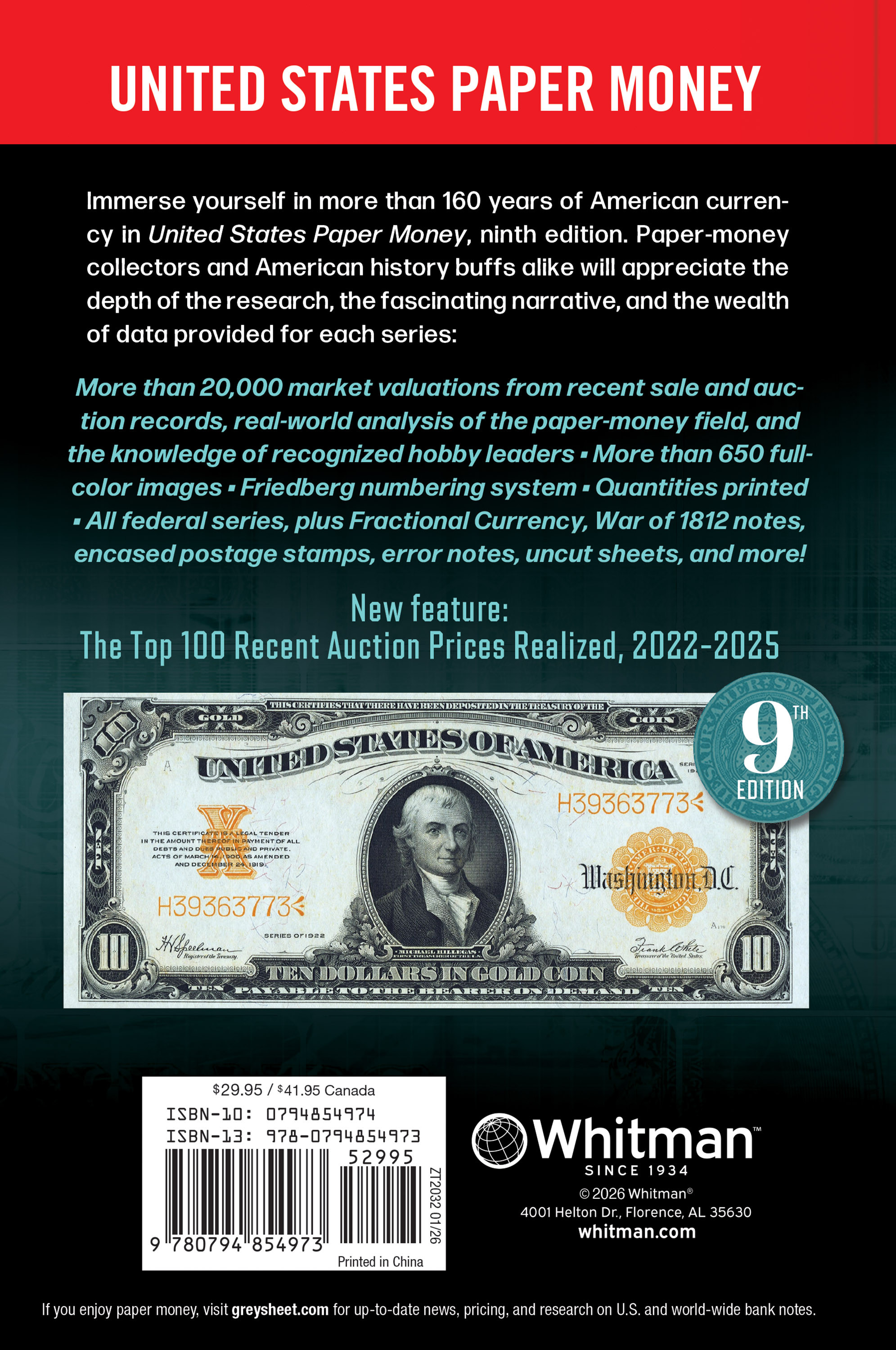 A Guide Book of U.S. Paper Money (9th Edition) | The Official Red Book