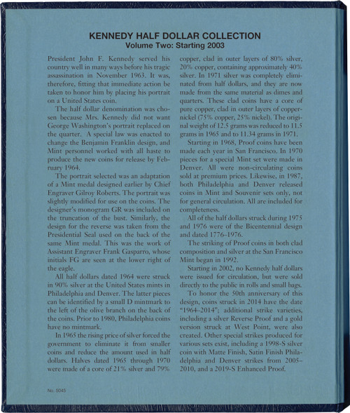 Whitman Classic® Coin Album - Kennedy Half Dollars Volume #2: Starting ...