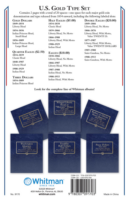 Whitman Classic® Coin Album - U.S. Gold Coin Type Set