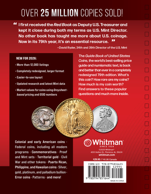 The 2026 Red Book: A Guide Book of United States Coins (Spiral Large Print)