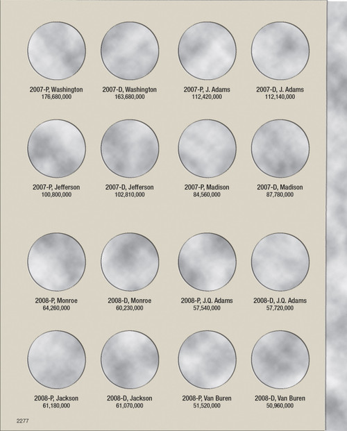 H.E. Harris® Coin Folder - Presidential Dollars Collection #1: 2007-2011