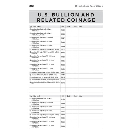 Check List and Record Book of United States Coins