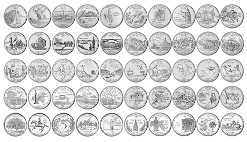 State Series Quarters Album Bundle, Set of 50 Uncirculated Denver (D) Mint