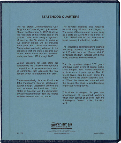 State Series Quarters Album Bundle, Set of 50 Uncirculated Denver (D) Mint