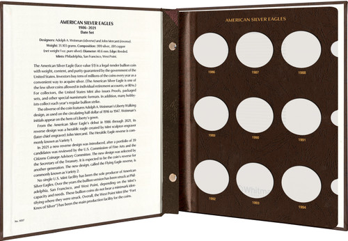 Whitman Prestige™ Coin Album - American Silver Eagles: 1986-2021 Date ...