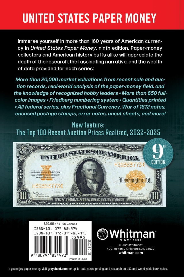 A Guide Book of U.S. Paper Money (9th Edition) | The Official Red Book