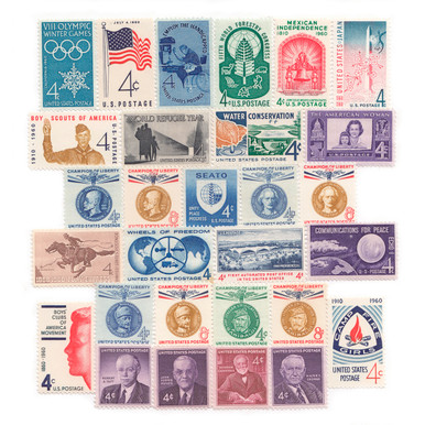 1960 U.S. Mint Condition Commemorative Stamp Year Set
