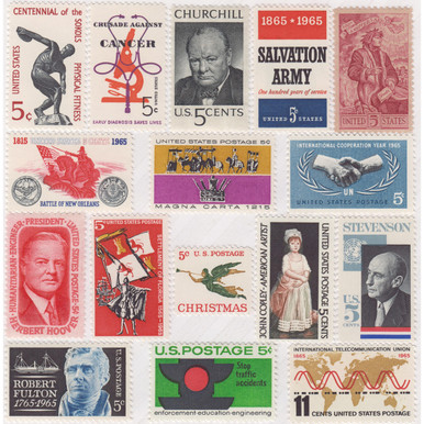 1965 U.S. Mint Condition Commemorative Stamp Year Set