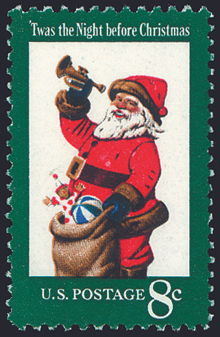 1972-8¢-Christmas-Santa-Claus-Mint-Single