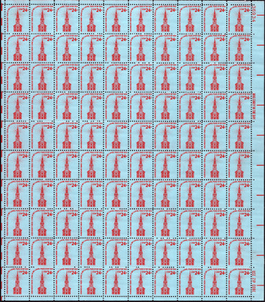 1975 24¢ Old North Church Mint Sheet