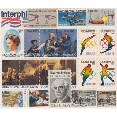 1976 U.S. Mint Condition Commemorative Stamp Year Set