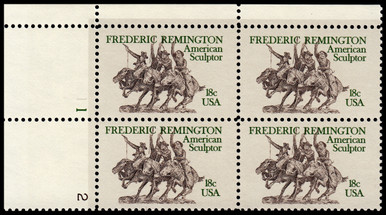 1981 18¢ Coming Through the Rye Plate Block