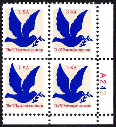 1994-3c-G-Make-Up-Rate-Plate-Block-(ABN-Bright-Blue)