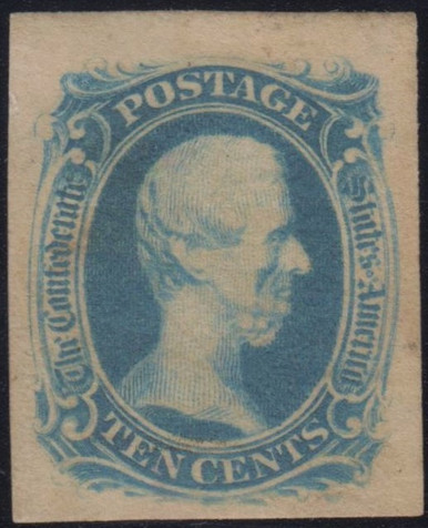 Confederate States #9, TEN CENTS, VF Original Gum