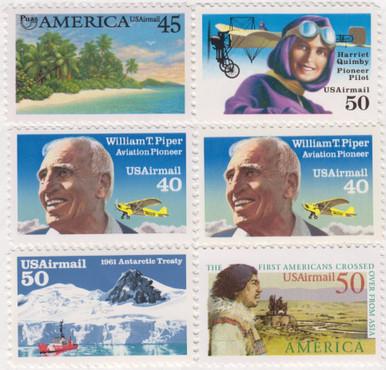 1990-1993 Mint Condition U.S. Airmail Stamp Set