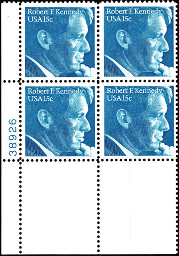1979 15¢ Robert F. Kennedy Plate Block