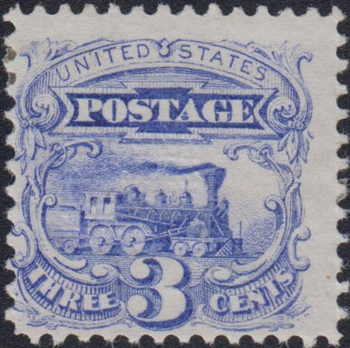 1869 3¢ Locomotive Pictorial, Mint Original Gum