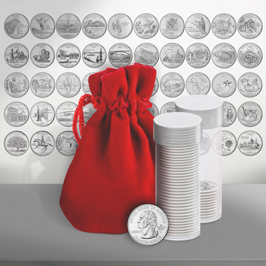 Statehood Series Quarters, Full Set of 50 Uncirculated State Quarters ...