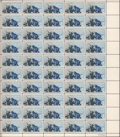 1963 5¢ Civil War Centennial - Gettysburg Mint Sheet
