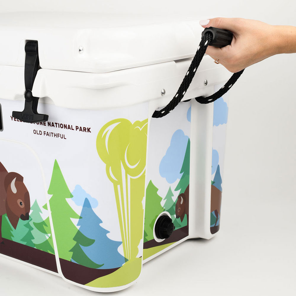 Yeti Tundra 35 Cooler Yellowstone Old Faithful With Buffalo