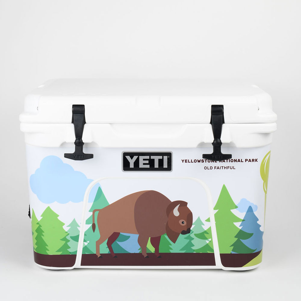 Yeti Tundra 35 Cooler Yellowstone Old Faithful With Buffalo