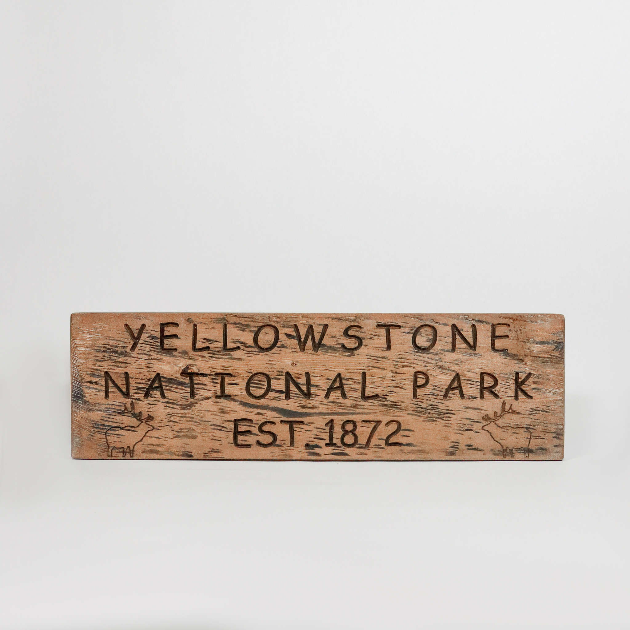 Sign Yellowstone Natl Park Wood 7"X24" - Yellowstone General Stores