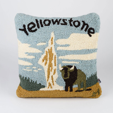 Pillow Of Yellowstone With Bison