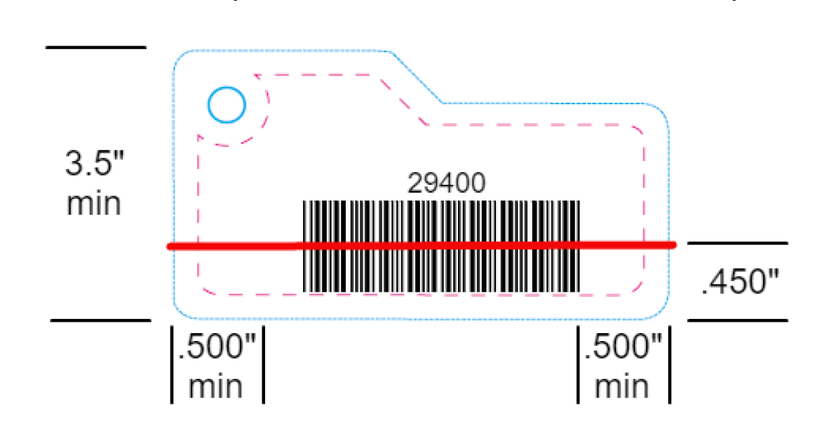 Barcode Key Tag with Tab