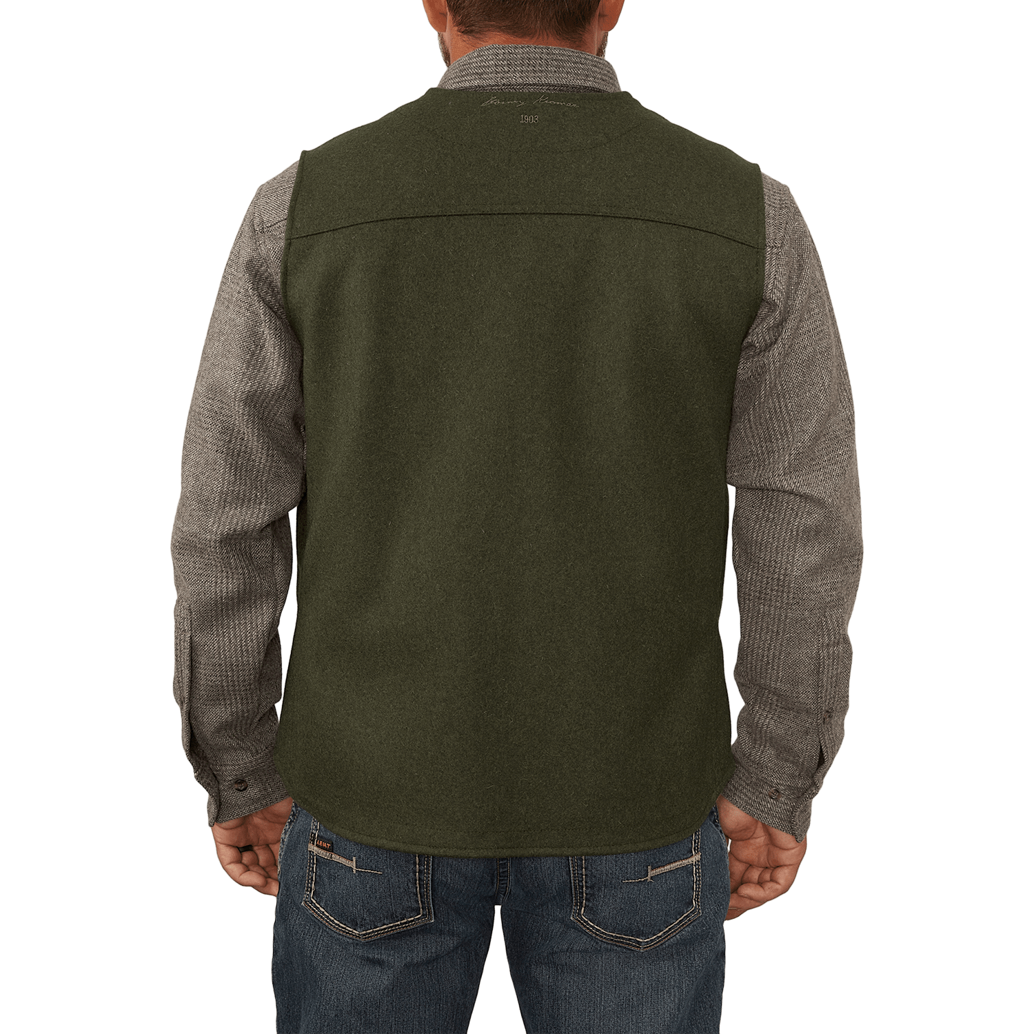 Men's Wool Button Vest - Classic Vintage Style