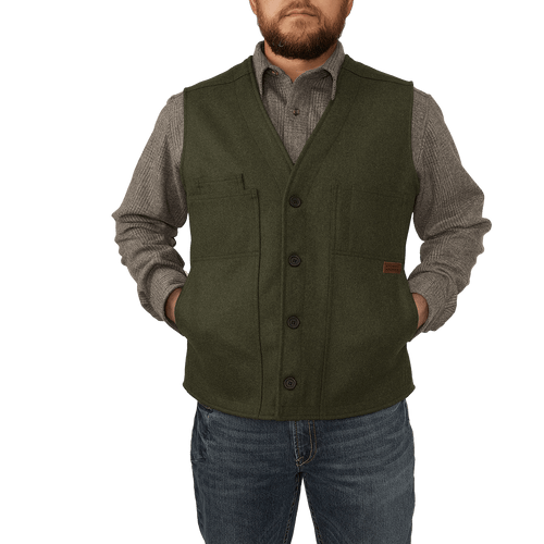 Men's Wool Button Vest - Classic Vintage Style