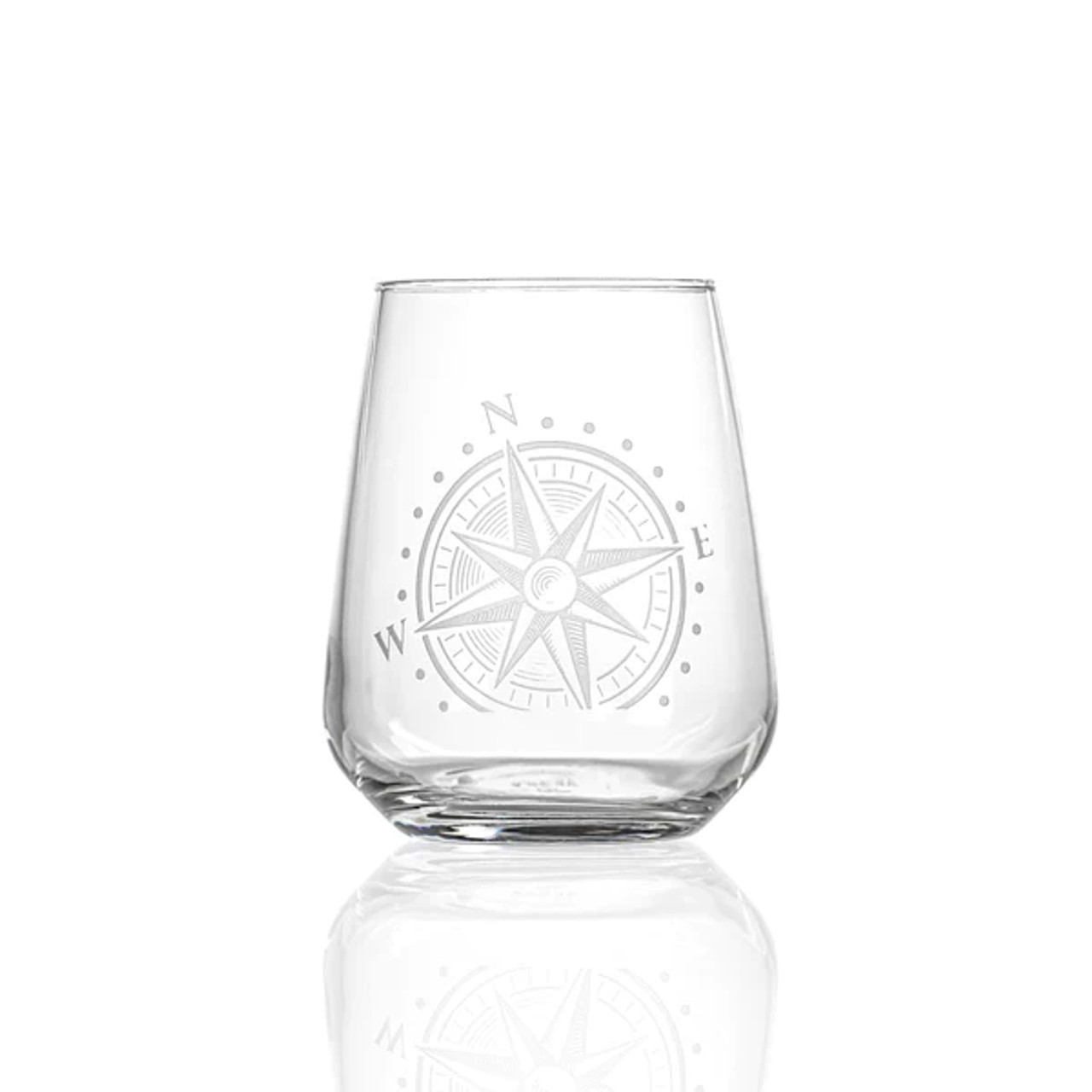 Compass Star Stemless Wine Glass, high-quality design