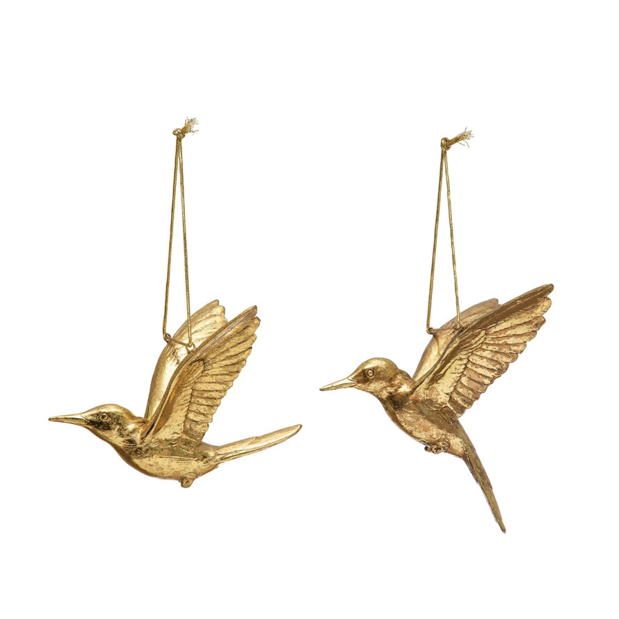 Golden Hummingbird Ornament