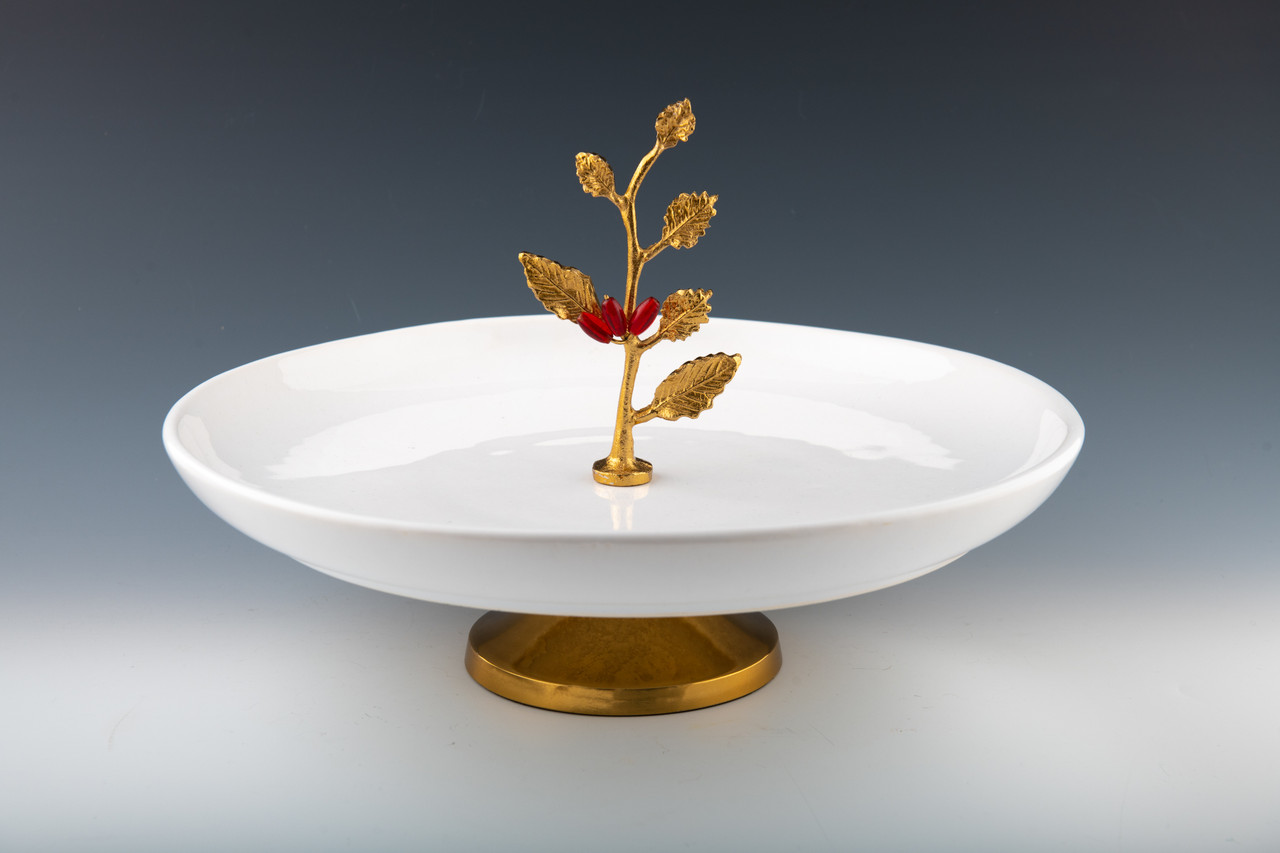 Golden Berry Ceramic Server