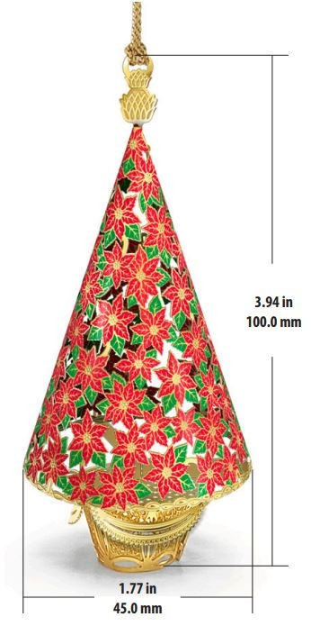 3D Poinsettia Christmas Tree Ornament