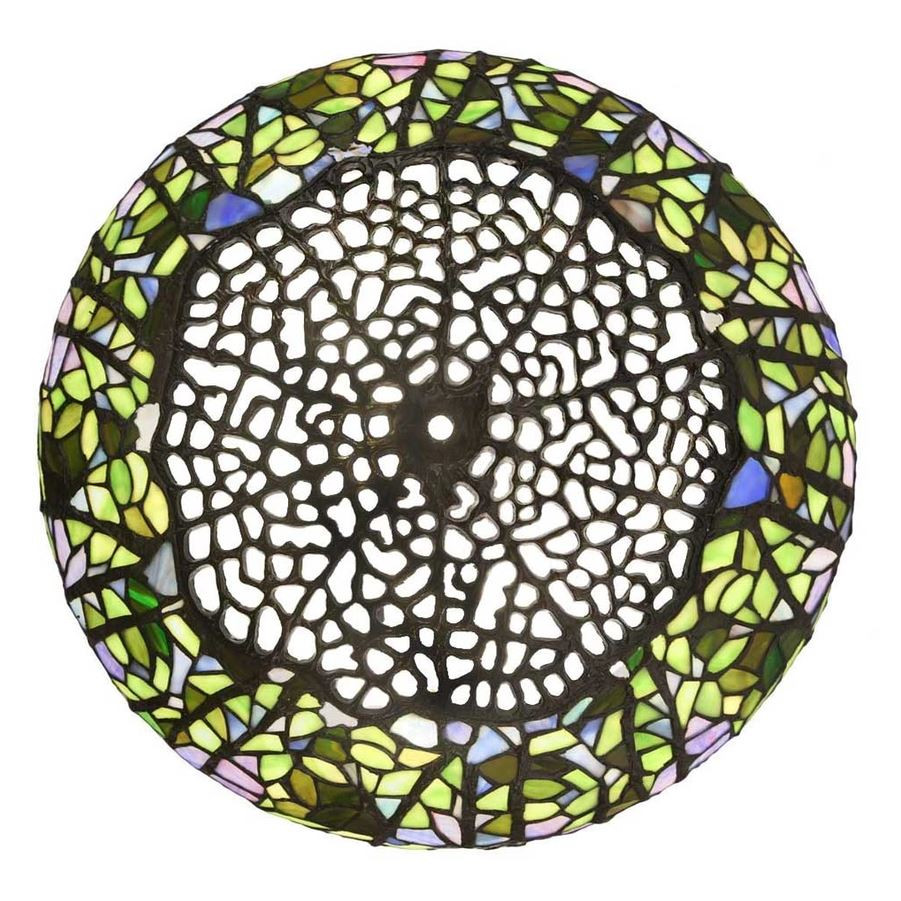 Wisteria Blue Stained Glass Tiffany Style Table Lamp