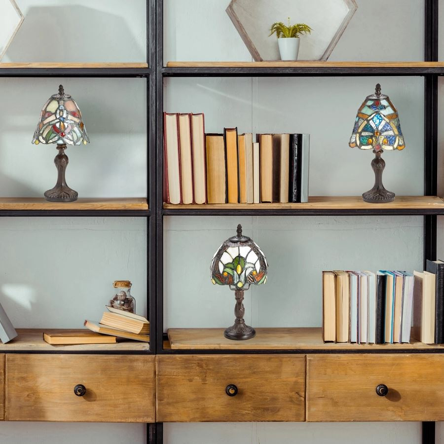 Raelyn Mini Stained Glass Tiffany Style Accent Lamps