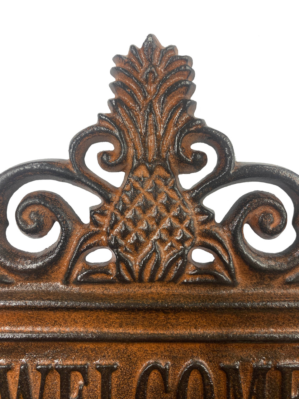 Cast Iron Pineapple Welcome Home Plaque