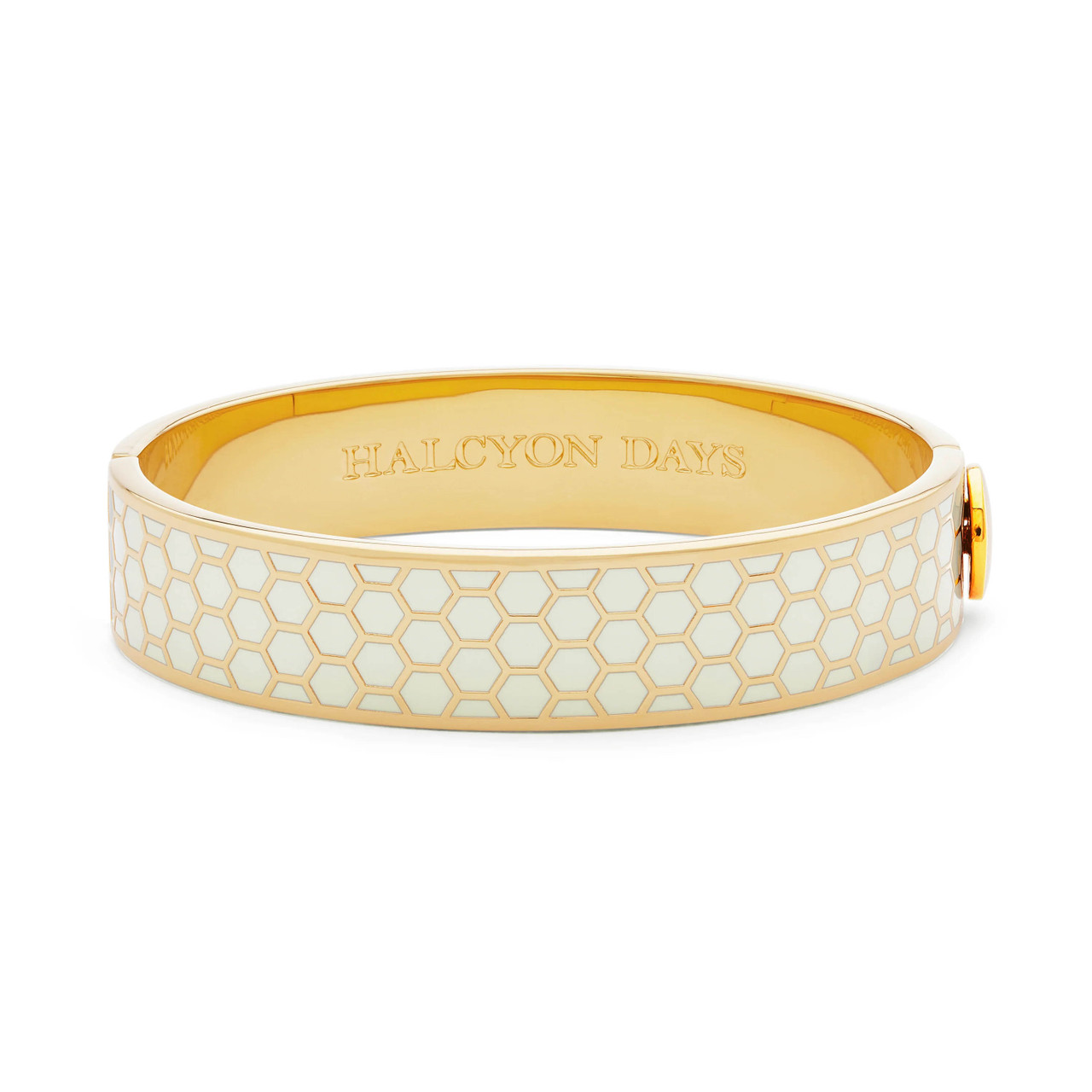Honeycomb Cream & Gold Bangle